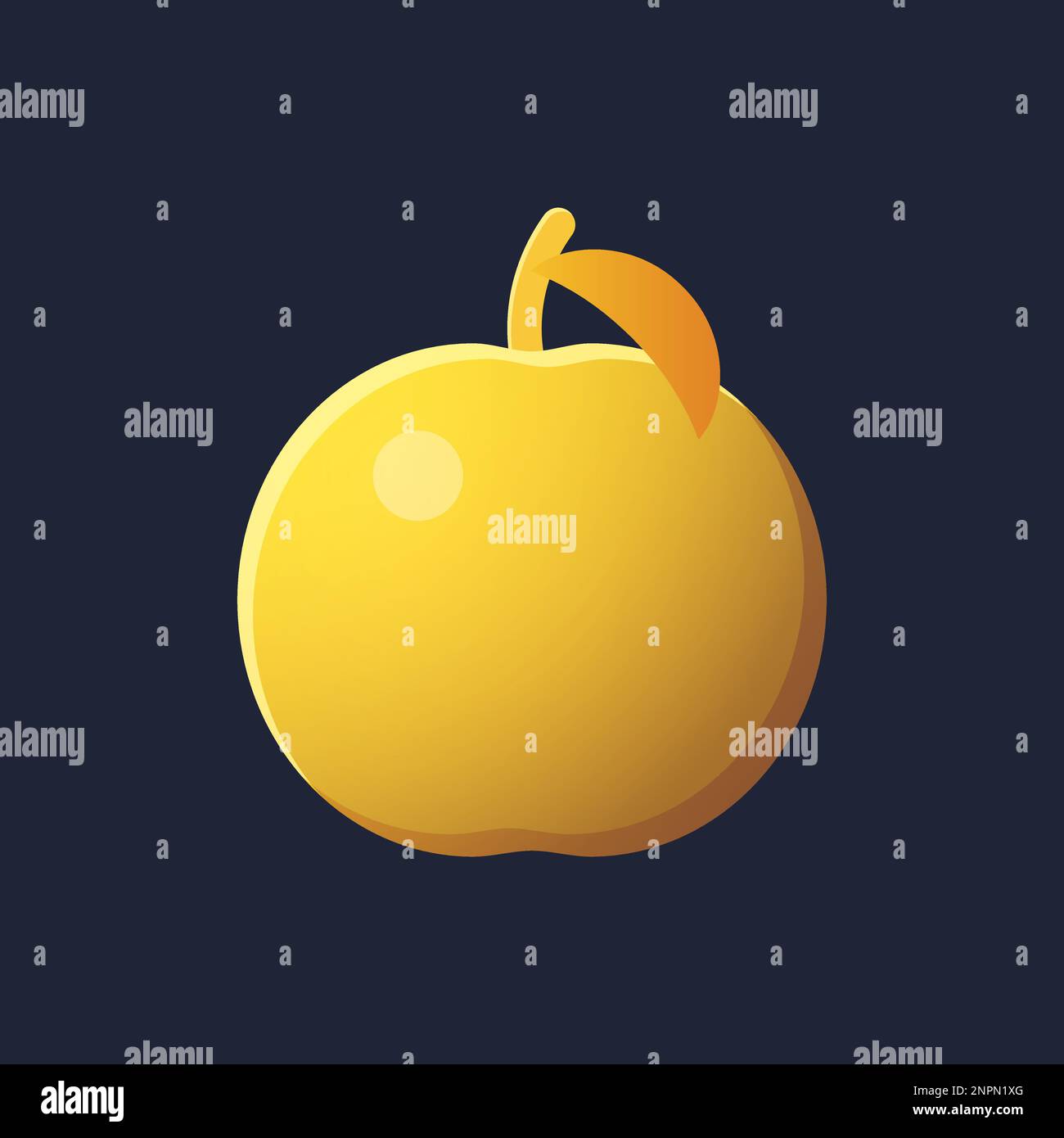Game UI asset. Gaming user interface apple icon. vector illustration ...