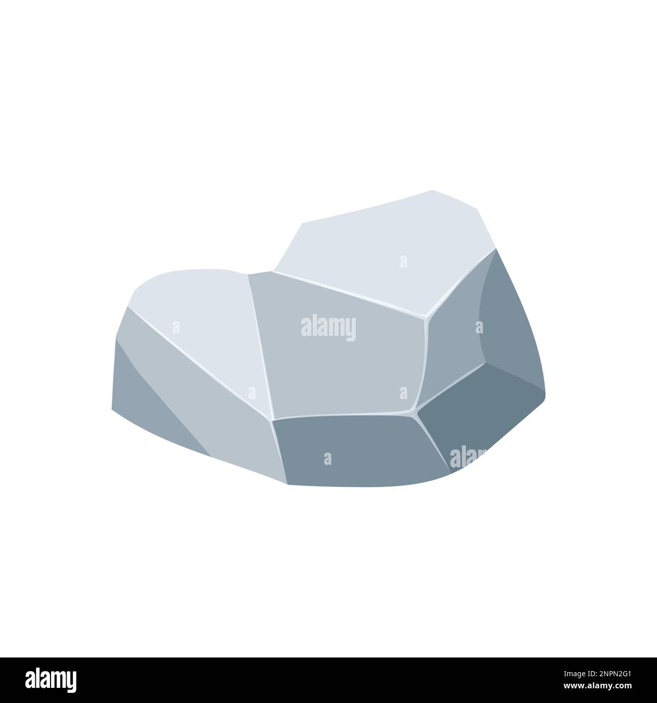 Game UI asset. Gaming user interface silver rock icon. vector ...