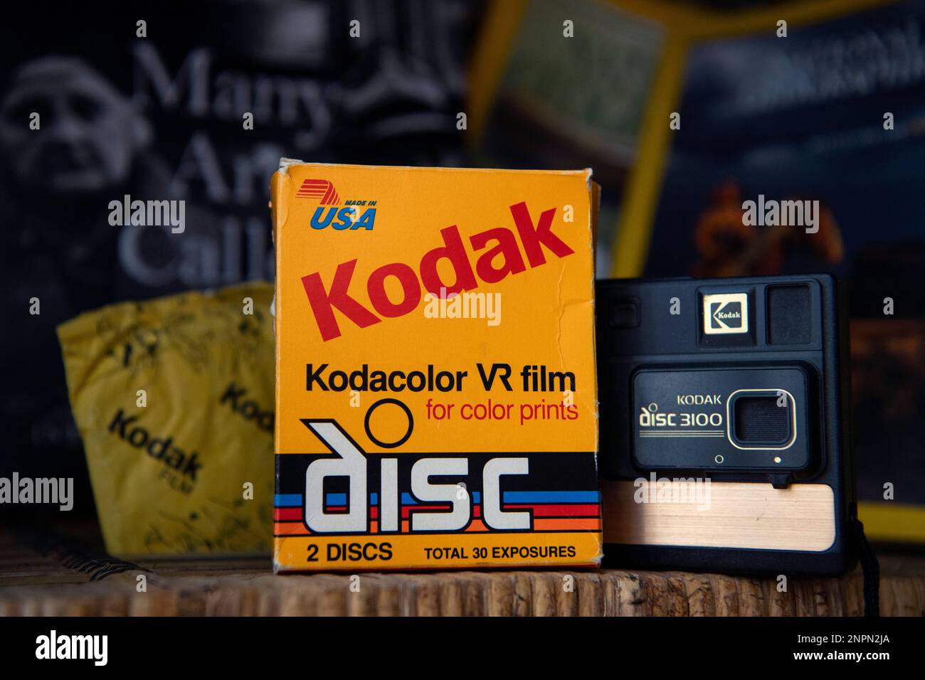 UNITED STATES - AUGUST 11: A Kodak Disc 3100 camera and film from the ...