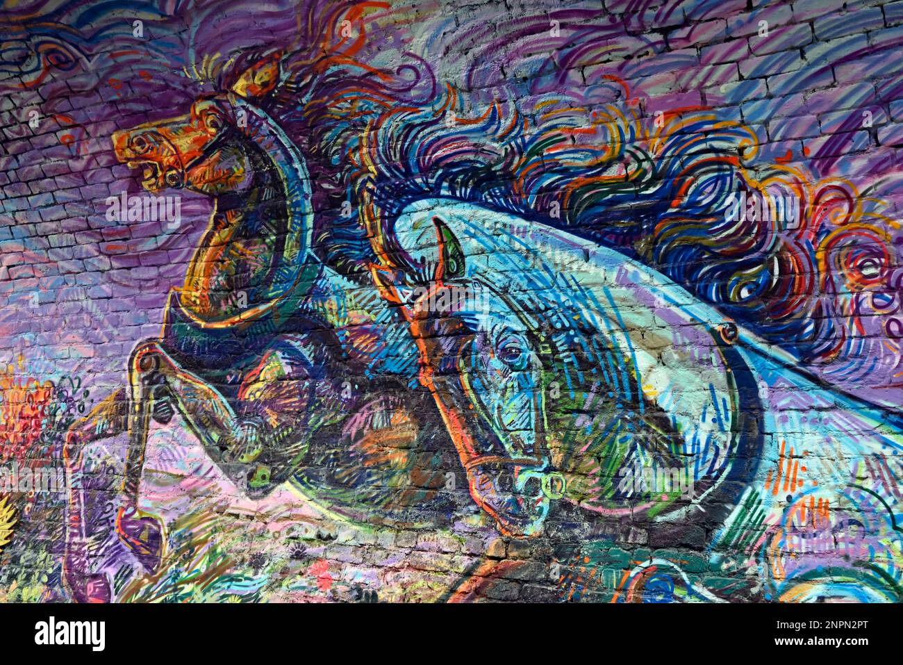 Colinton tunnel Scotland's biggest mural Stock Photo - Alamy