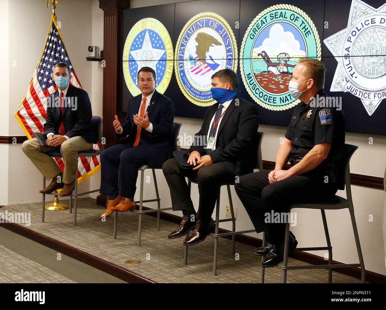 From left, Tulsa County District Attorney Steve Kunzweiler, US ...