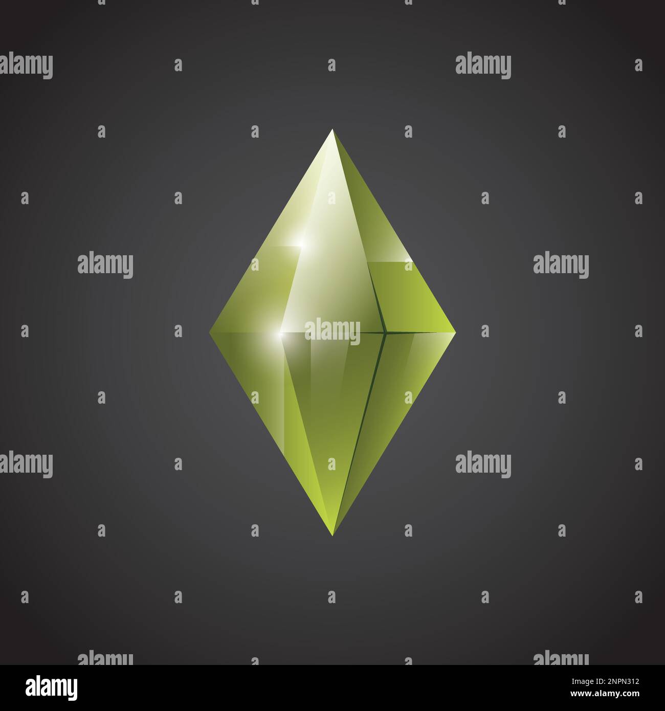 Gem, Precious stone, Game loot UI icon, vector illustration Stock ...