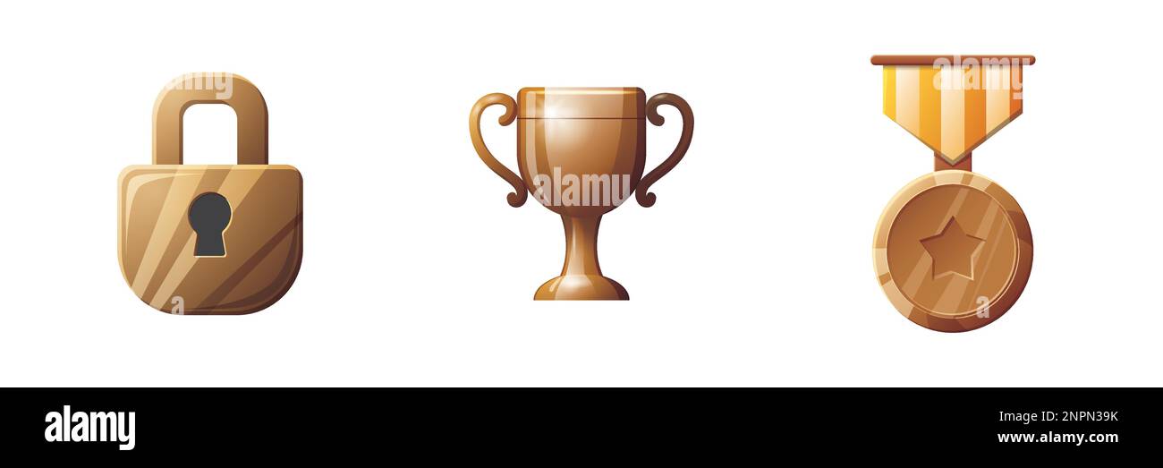 Game UI assets set. Gaming user interface icons collection. vector ...