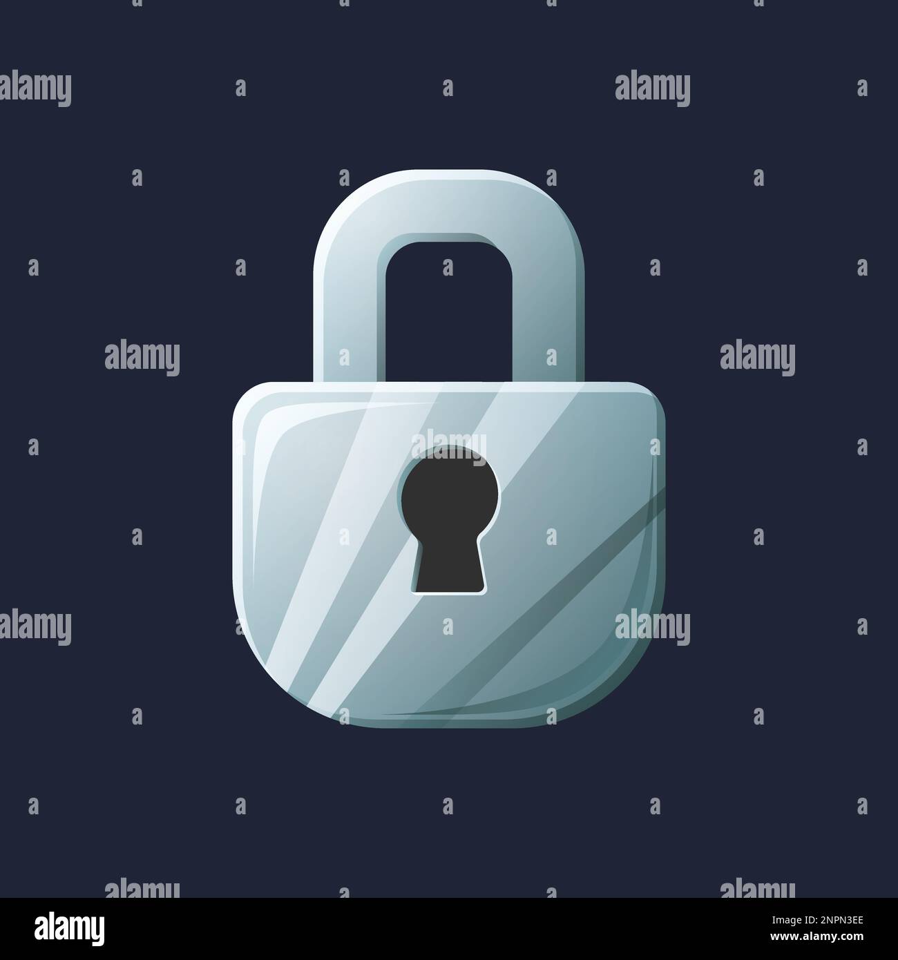 Game UI asset. Gaming user interface lock icon. vector illustration ...