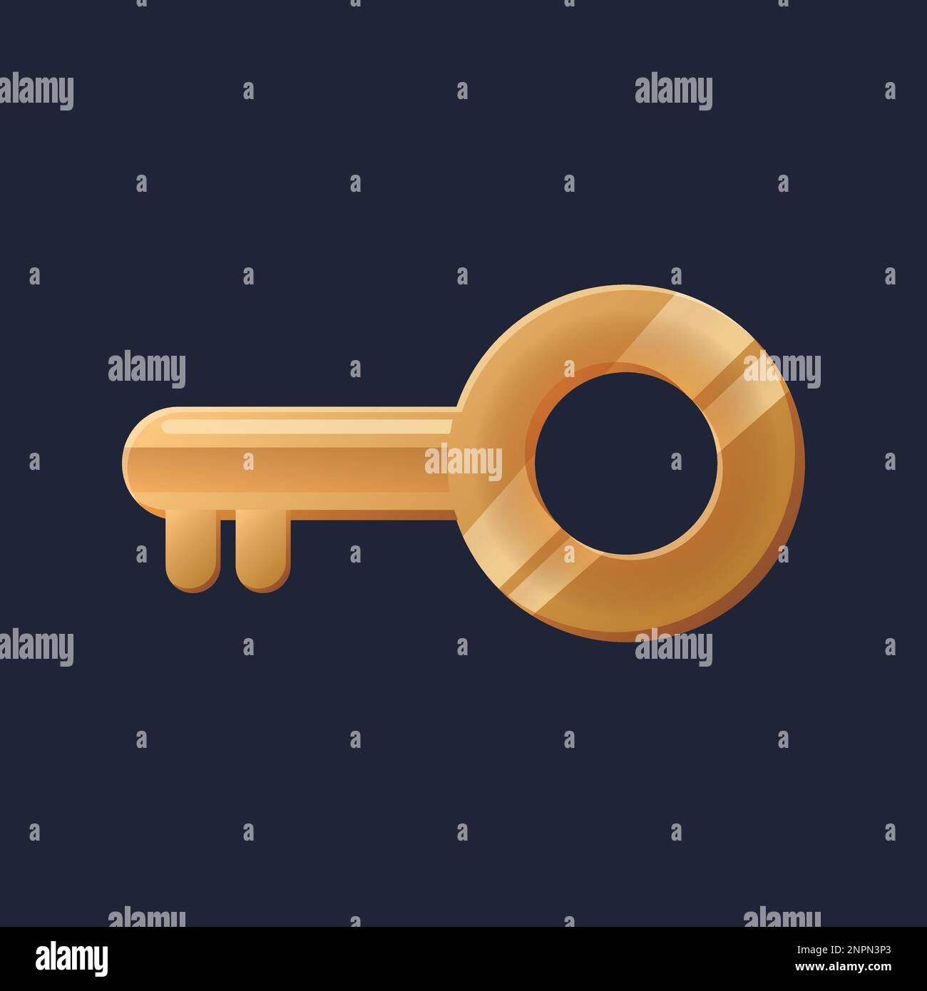 Game UI asset. Gaming user interface key icon. vector illustration ...