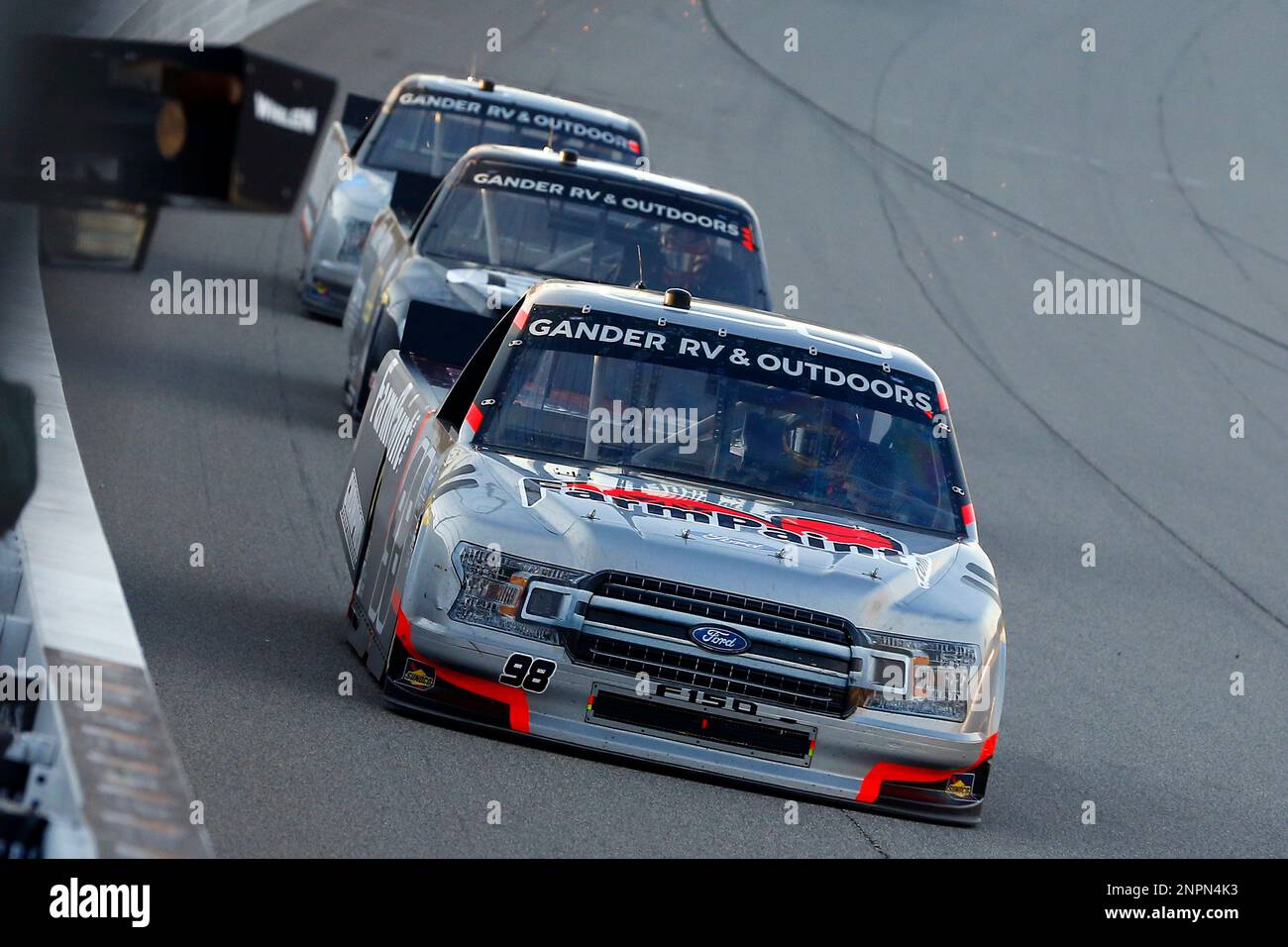 #98: Grant Enfinger, ThorSport Racing, Ford F-150 Farm Paint/Curb ...