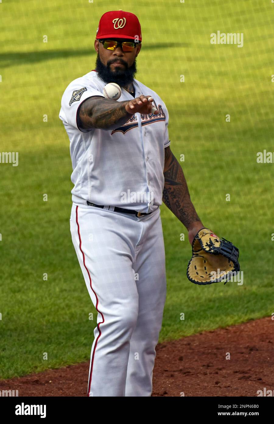 WASHINGTON, DC - AUGUST 08: Washington Nationals first baseman Eric ...