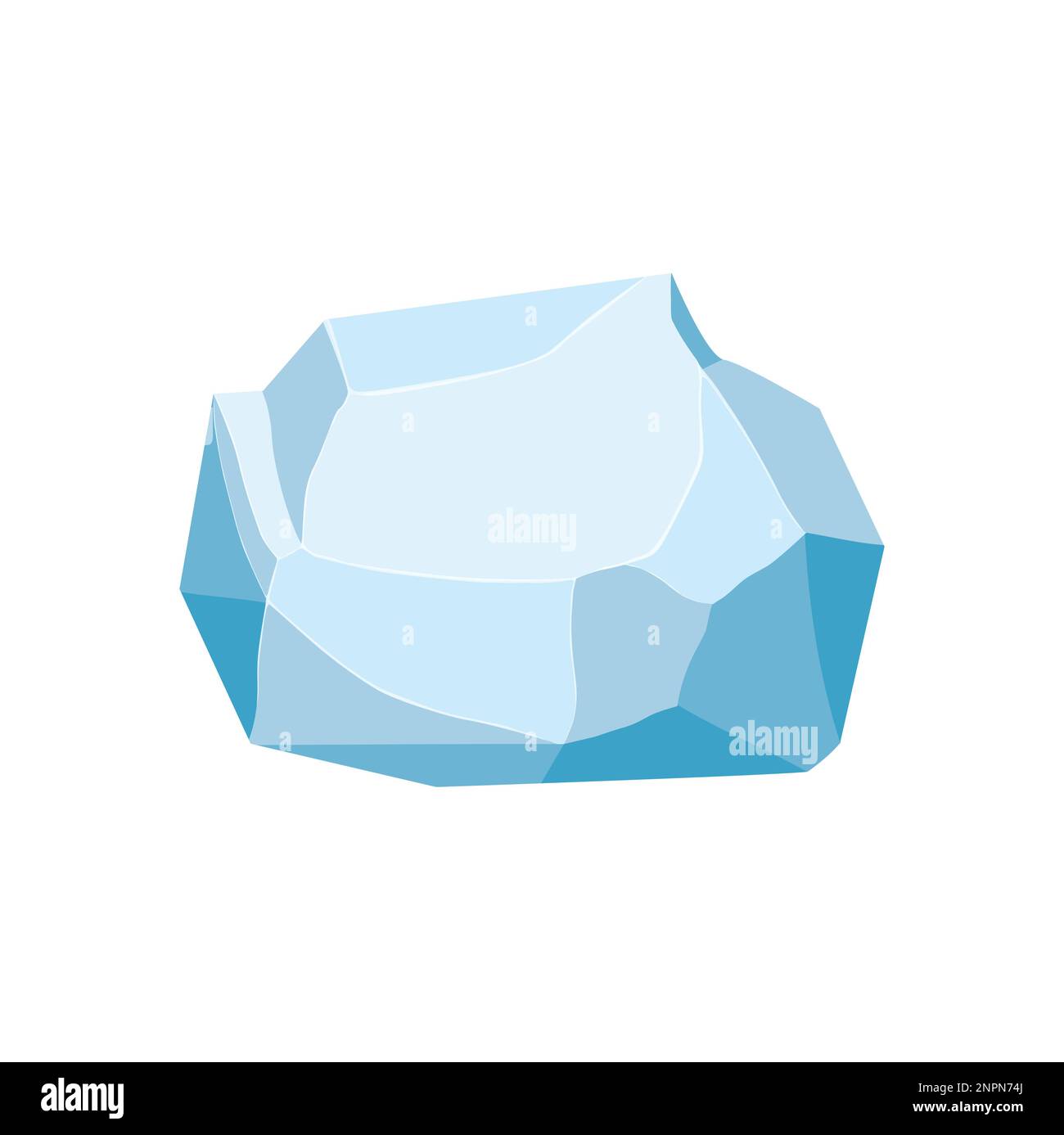 Ice rock boulder. Natural shape stone. vector illustration Stock Vector ...