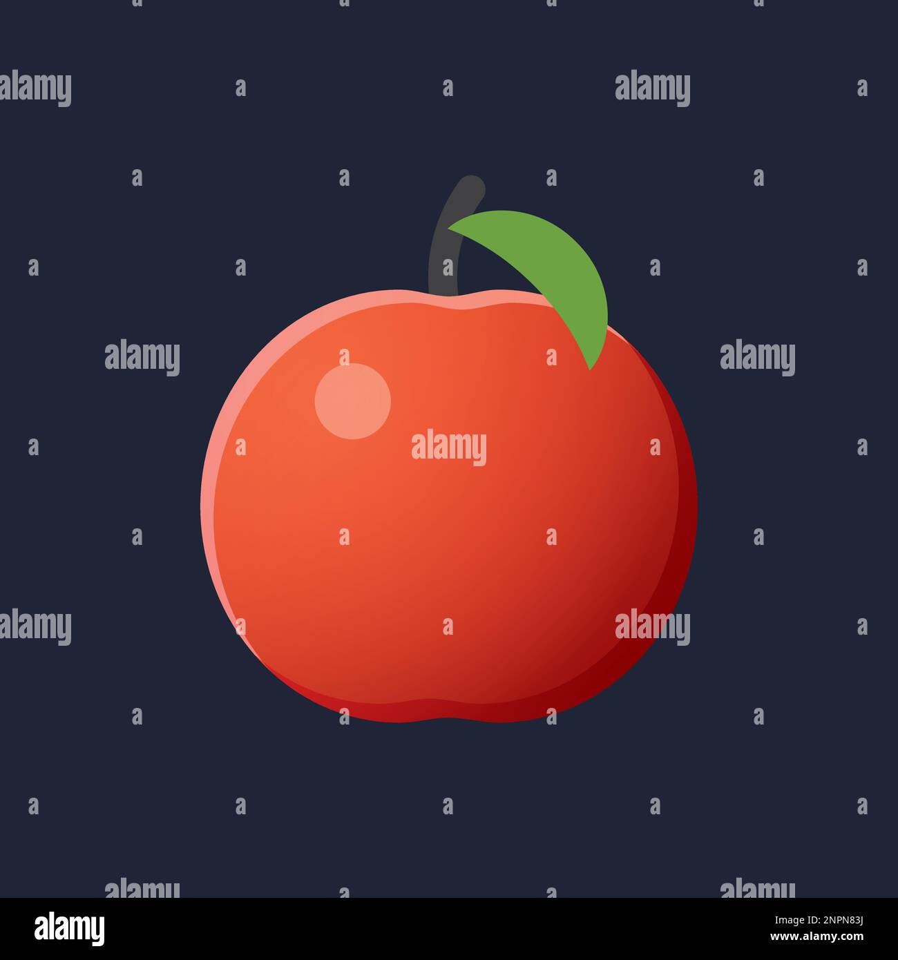 Game UI asset. Gaming user interface apple icon. vector illustration ...