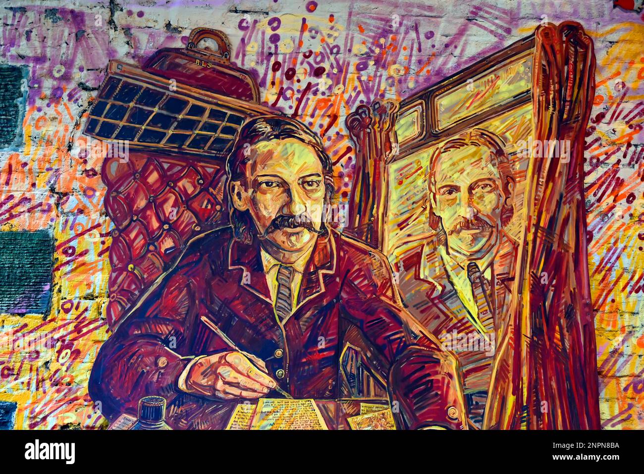 Colinton tunnel Scotland's biggest mural Stock Photo - Alamy