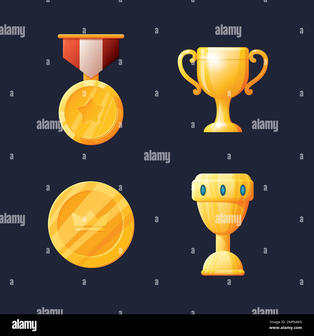 Game UI assets set. Gaming user interface icons collection. vector ...