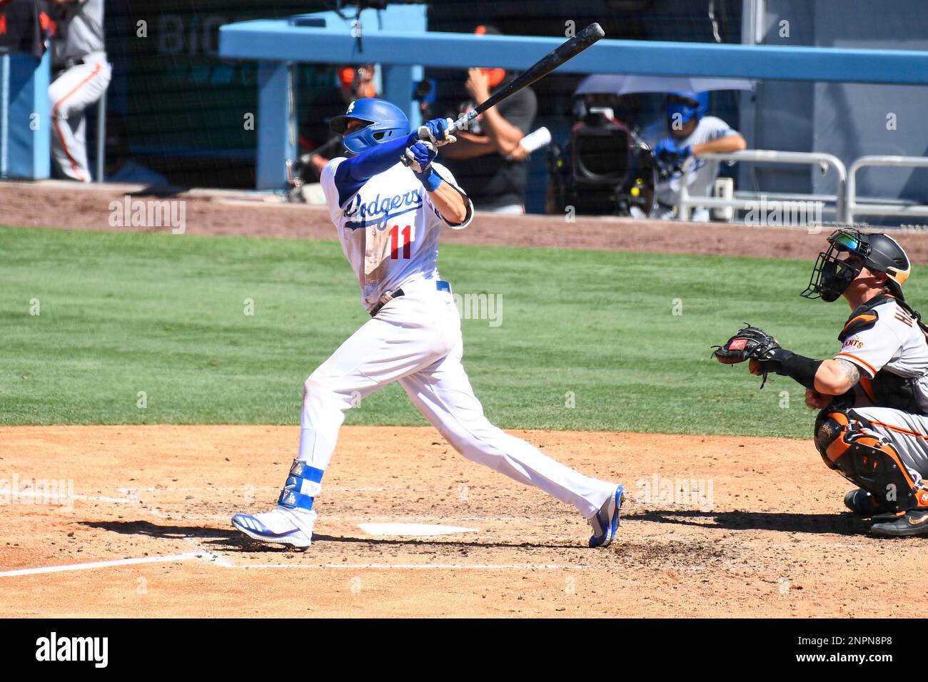 LOS ANGELES, CA - AUGUST 09: Los Angeles Dodgers left fielder A.J ...
