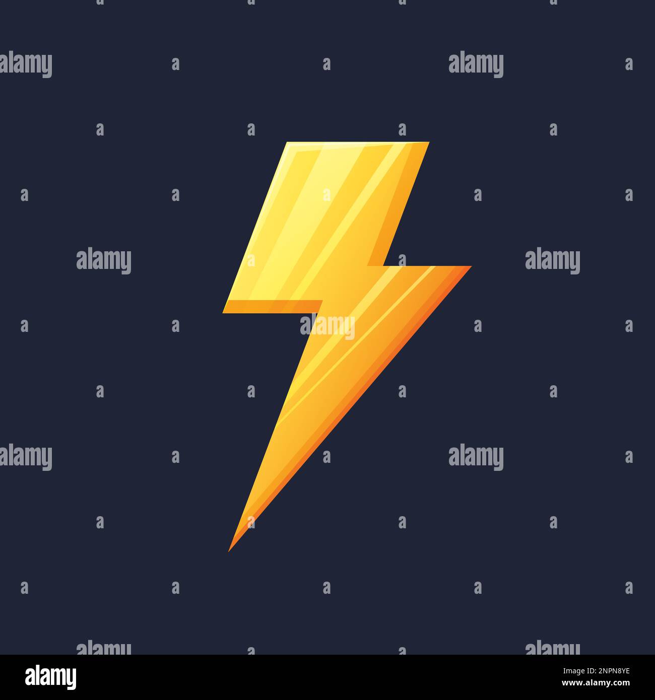 Game UI asset. Gaming user interface lightning icon. vector ...