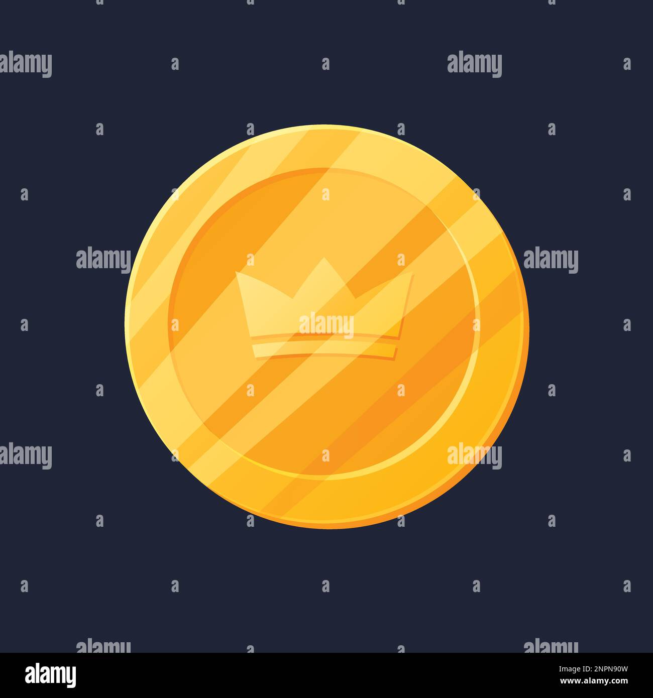 Game UI asset. Gaming user interface coin icon. vector illustration ...