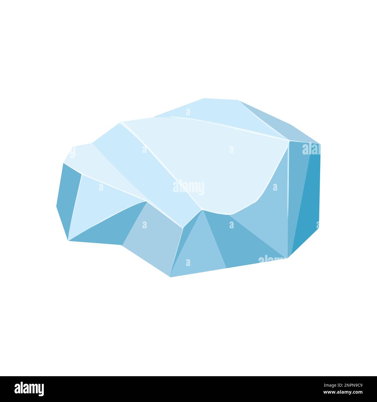 Ice rock boulder. Natural shape stone. vector illustration Stock Vector ...