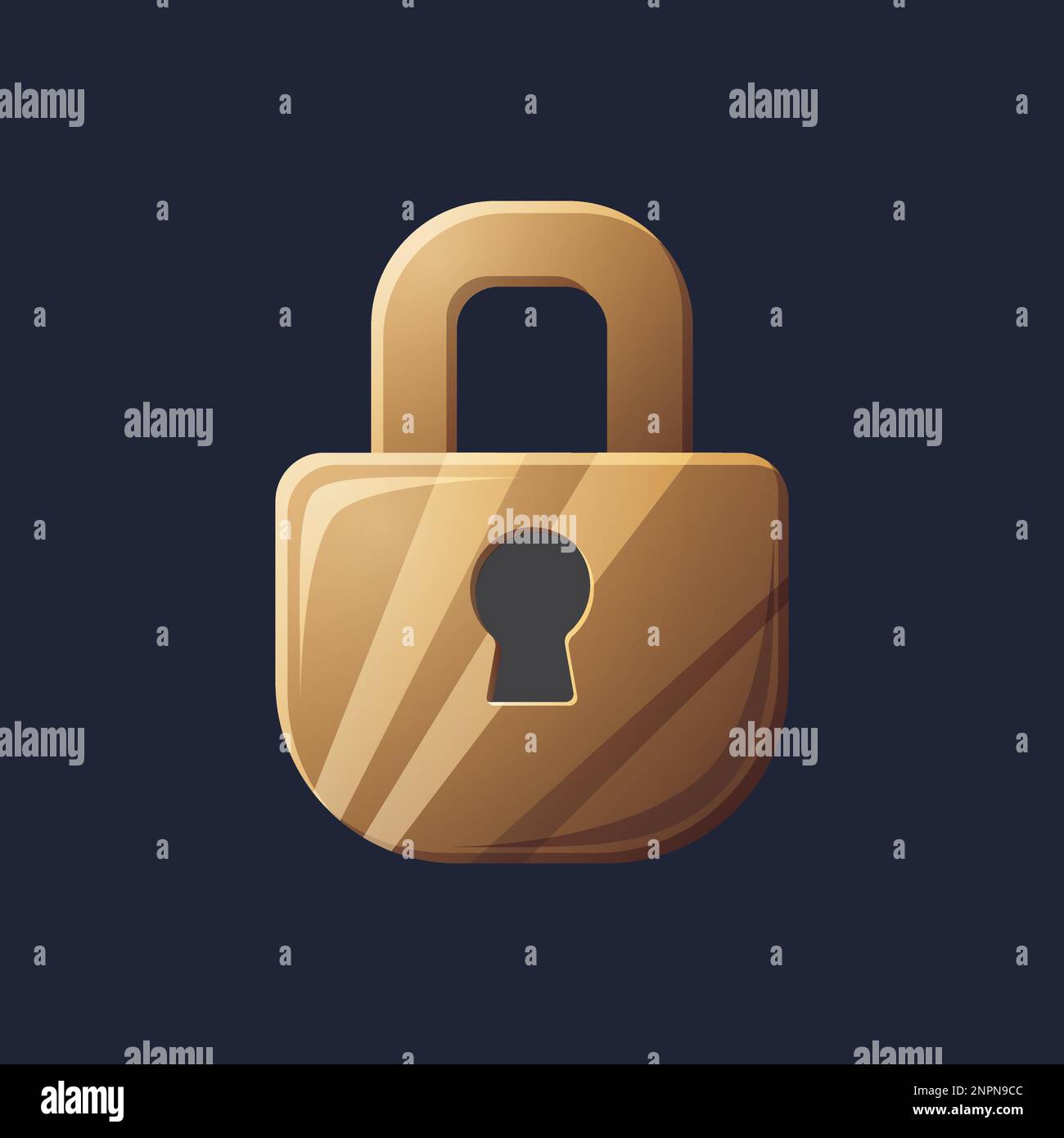 Game UI asset. Gaming user interface lock icon. vector illustration ...