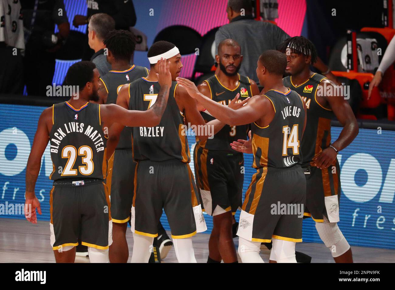 Oklahoma City Thunder forward Terrance Ferguson (23), forward Darius ...
