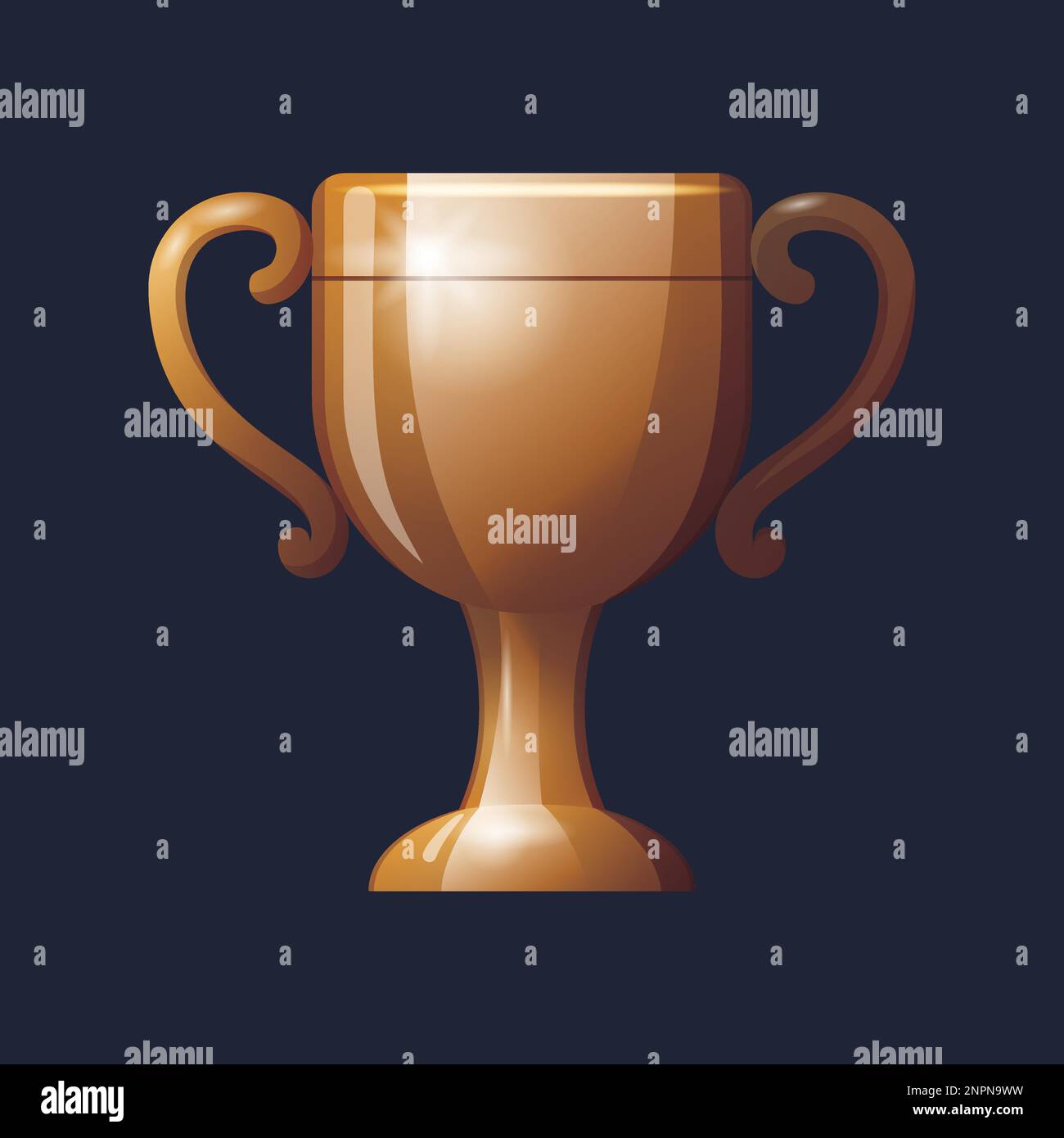 Game UI asset. Gaming user interface trophy cup icon. vector ...