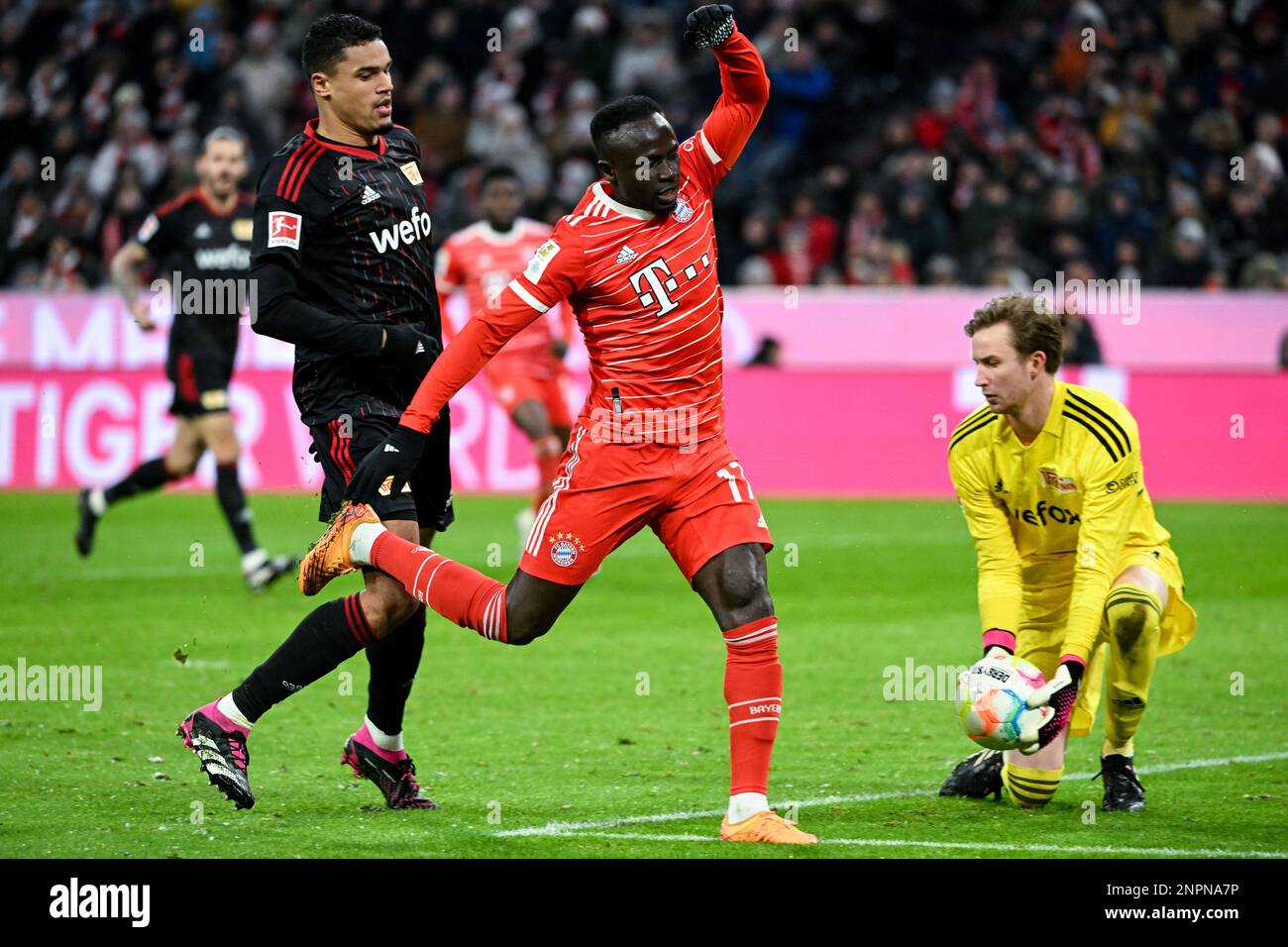 Munich, Germany. 26th Feb, 2023. Soccer: Bundesliga, Bayern Munich - 1. FC Union Berlin ...