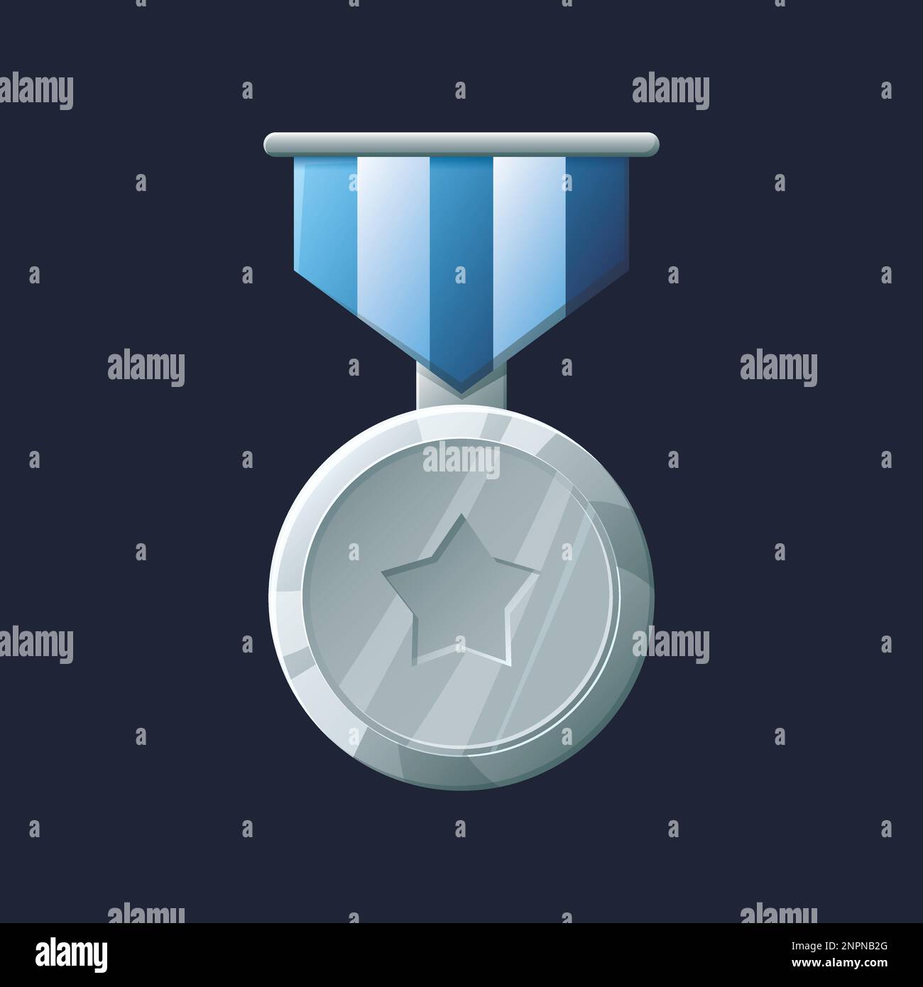 Game UI asset. Gaming user interface medal icon. vector illustration ...