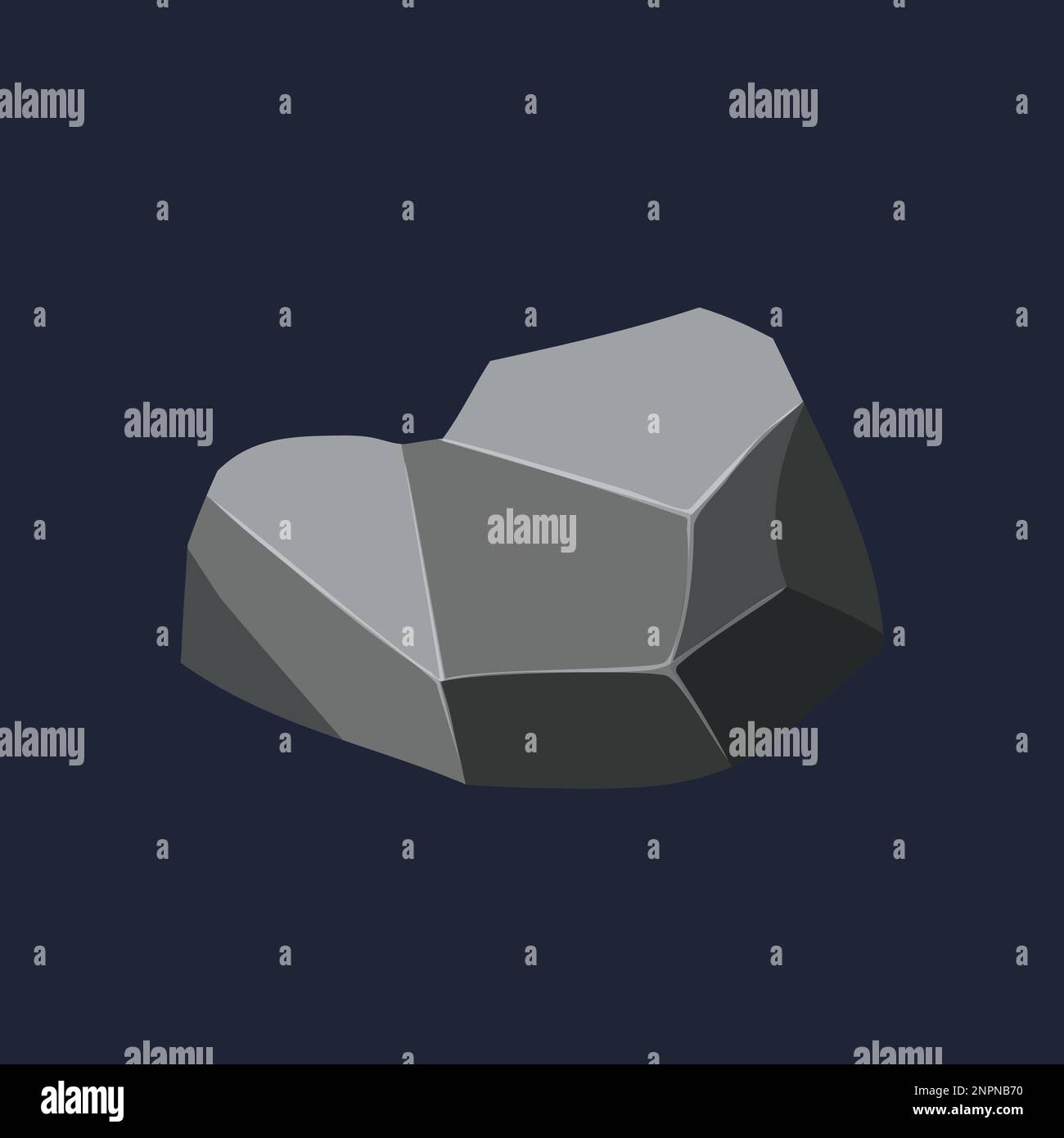 Game UI asset. Gaming user interface coal rock icon. vector ...