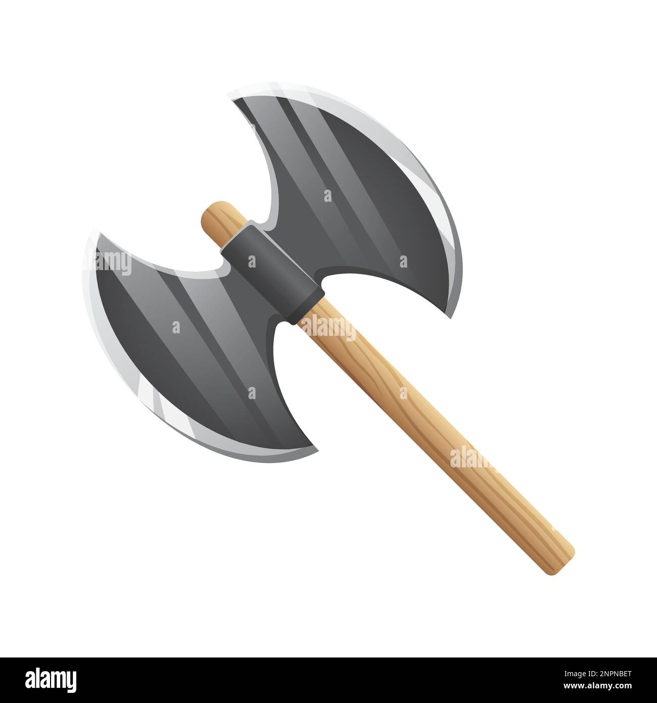 Game UI asset. Gaming user interface axe icon. vector illustration ...