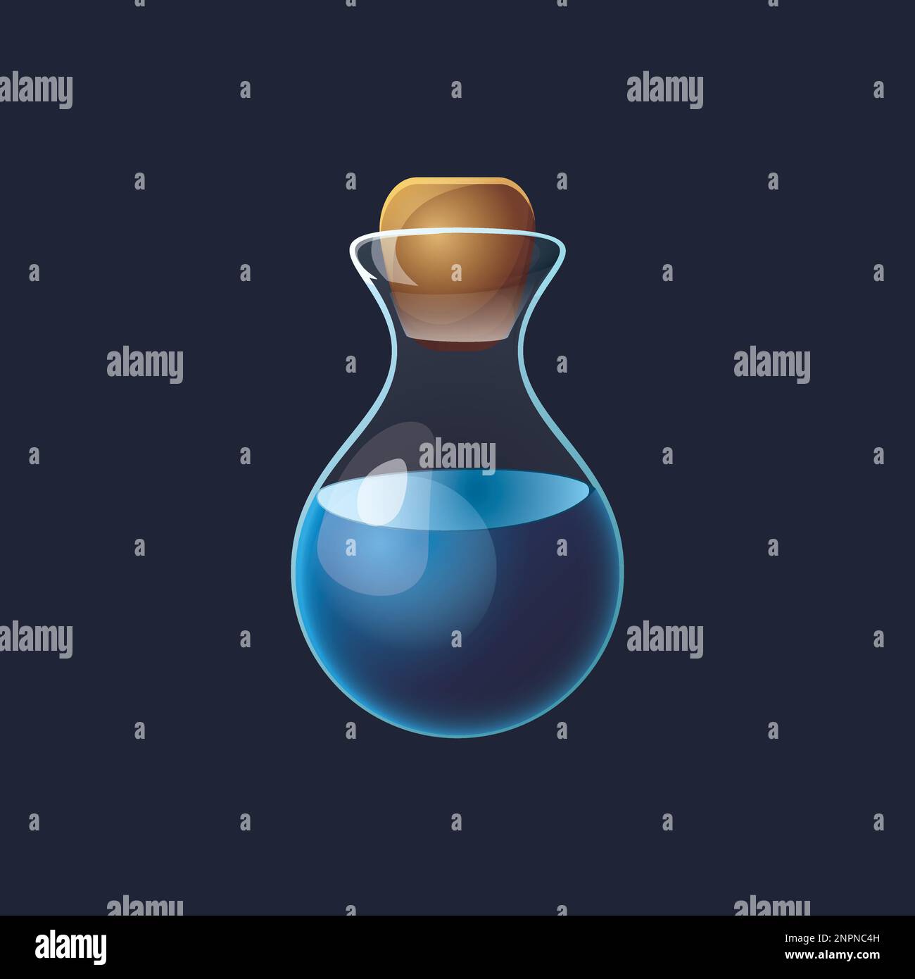 Game UI asset. Gaming user interface potion bottle icon. vector ...