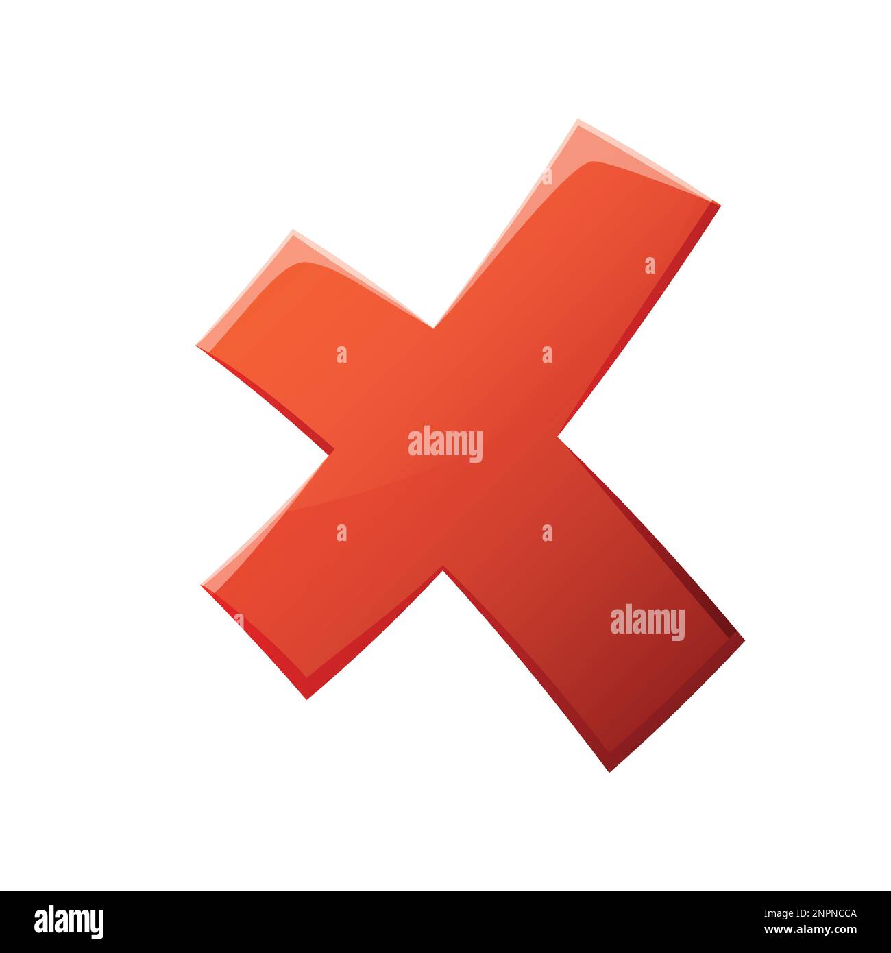 Game UI asset. Gaming user interface x mark icon. vector illustration ...