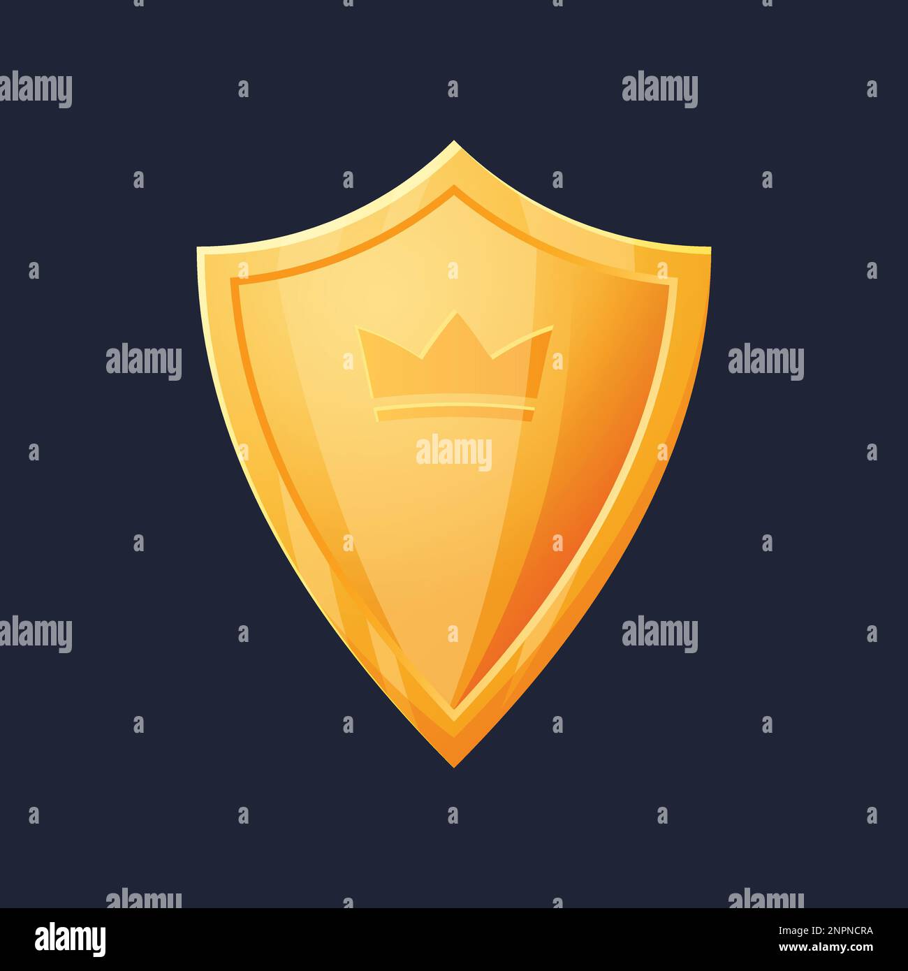 Game UI asset. Gaming user interface shield icon. vector illustration ...