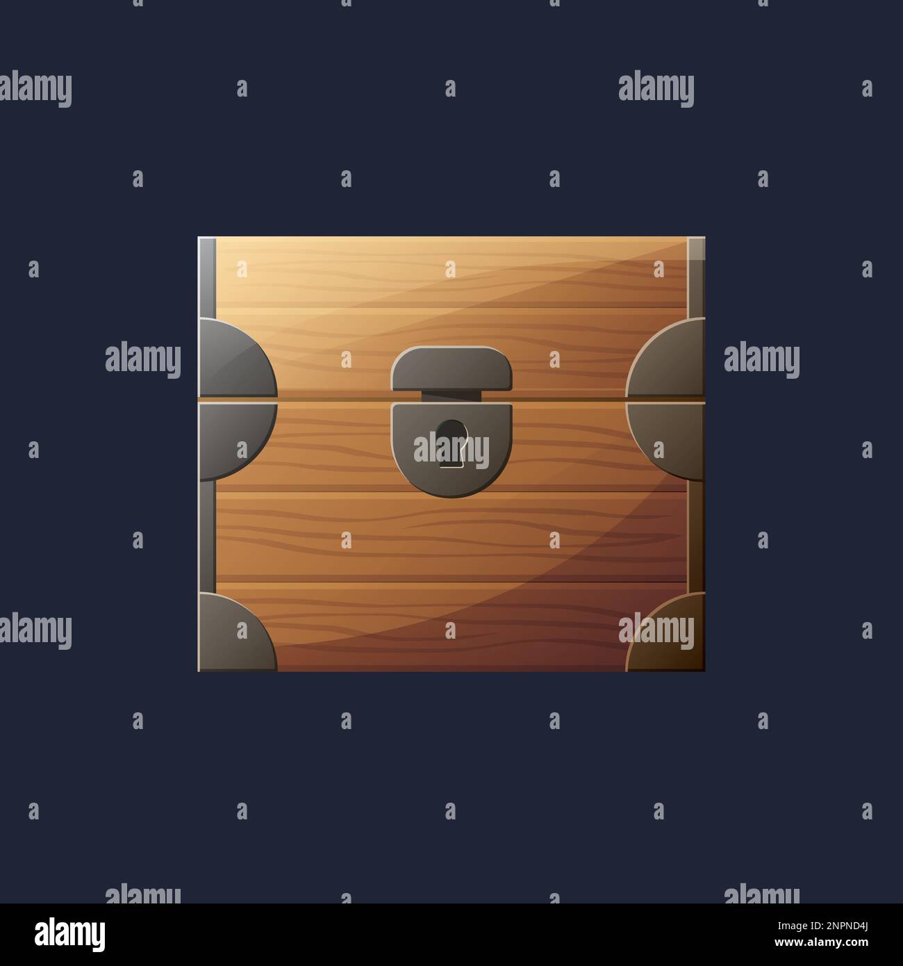 Game UI asset. Gaming user interface chest icon. vector illustration ...