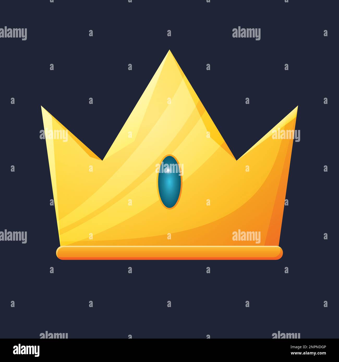 Game UI asset. Gaming user interface crown icon. vector illustration ...