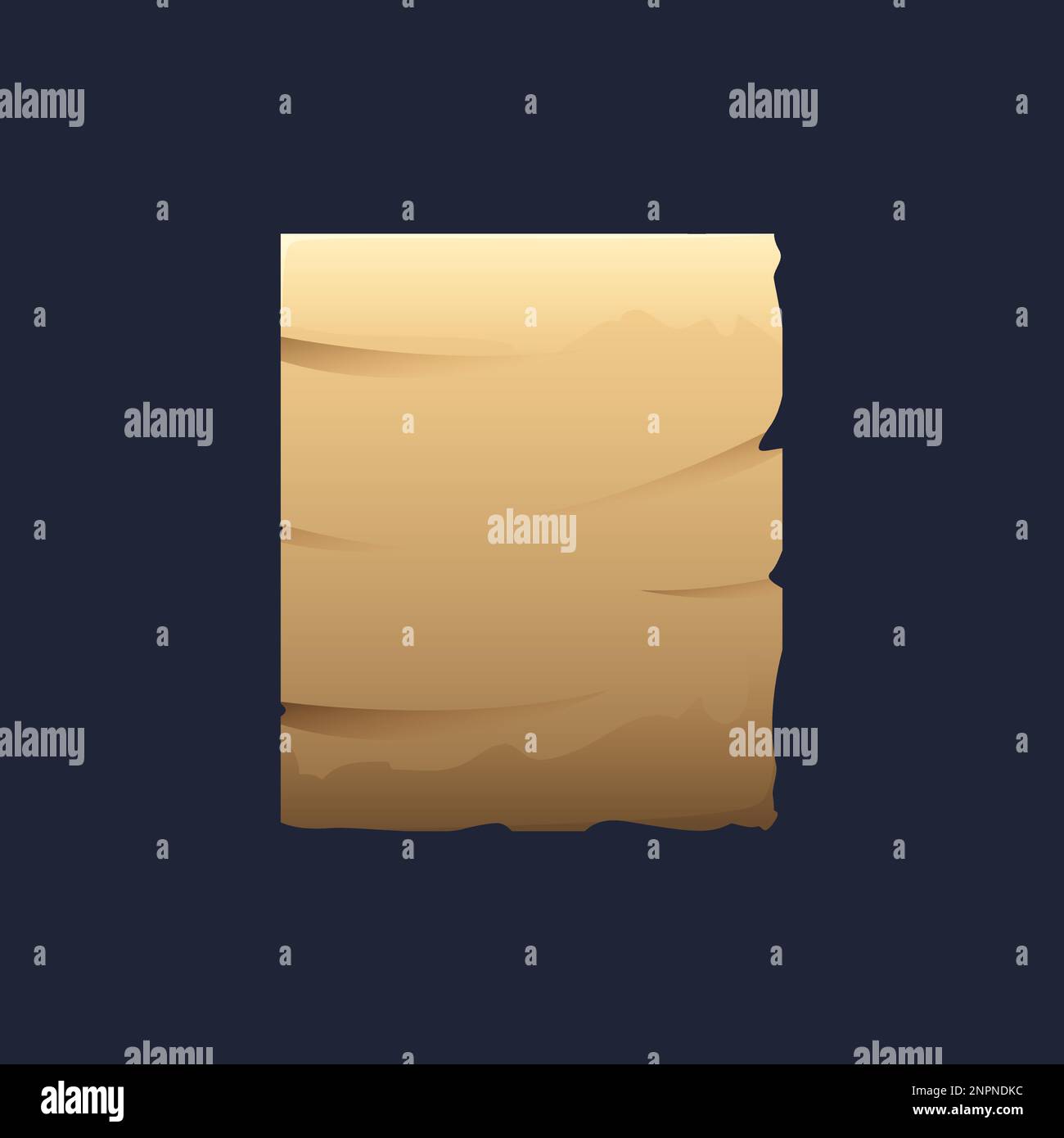 Game UI asset. Gaming user interface paper page icon. vector ...