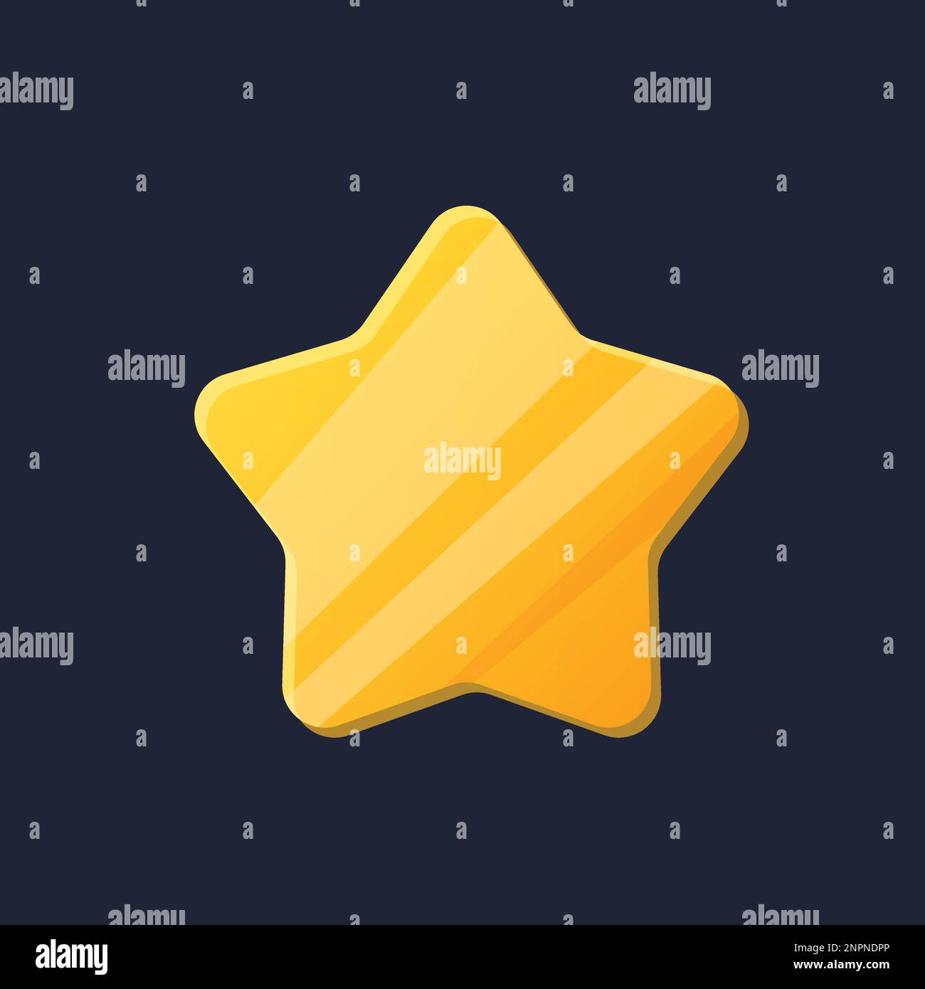 Game UI asset. Gaming user interface star icon. vector illustration ...