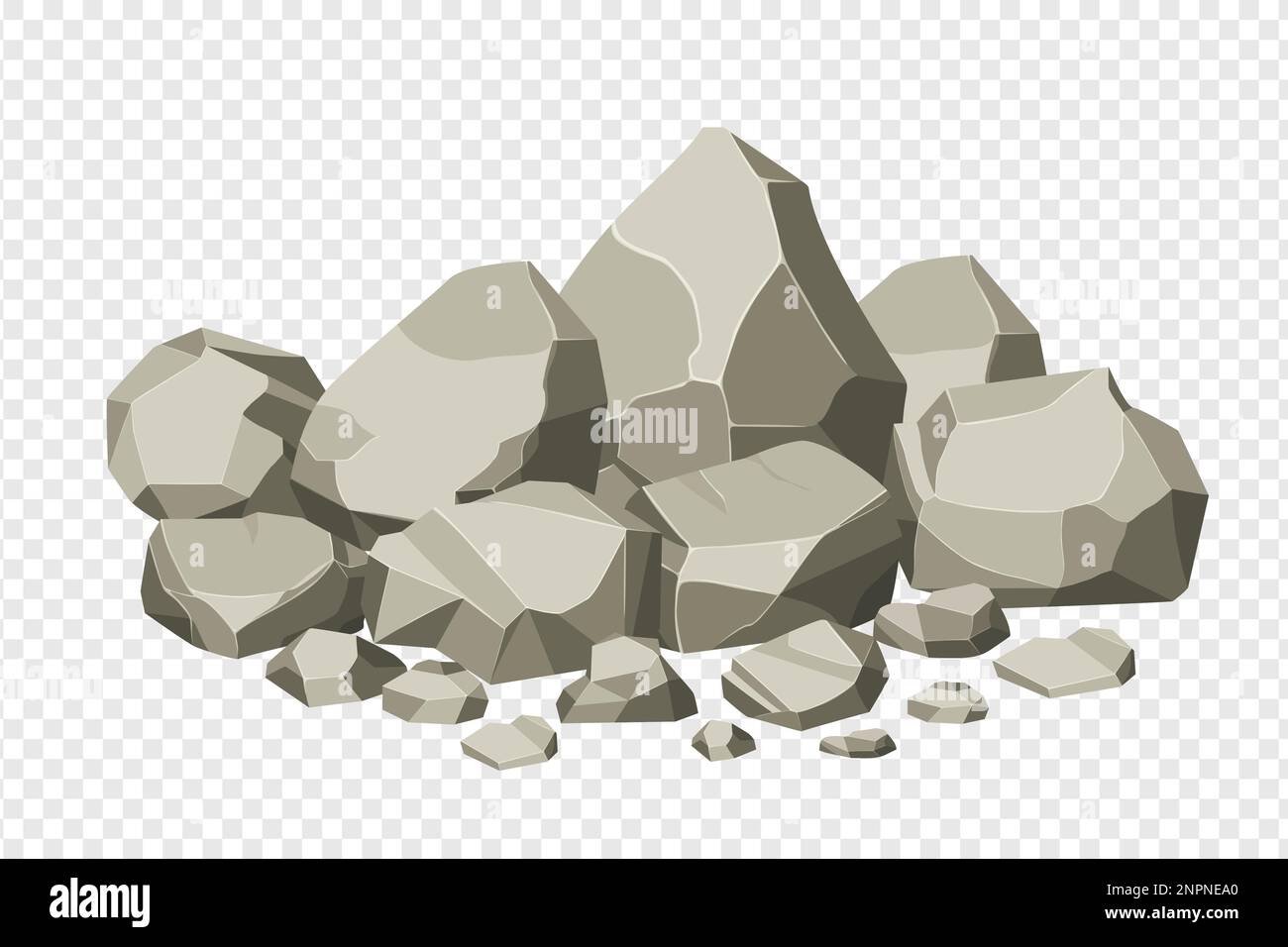Rock and stones set. Different shape boulder collection. vector ...