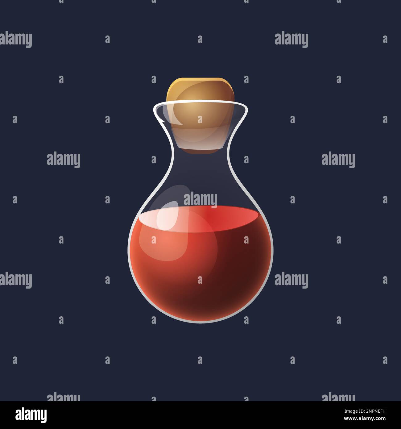 Game UI asset. Gaming user interface potion bottle icon. vector ...