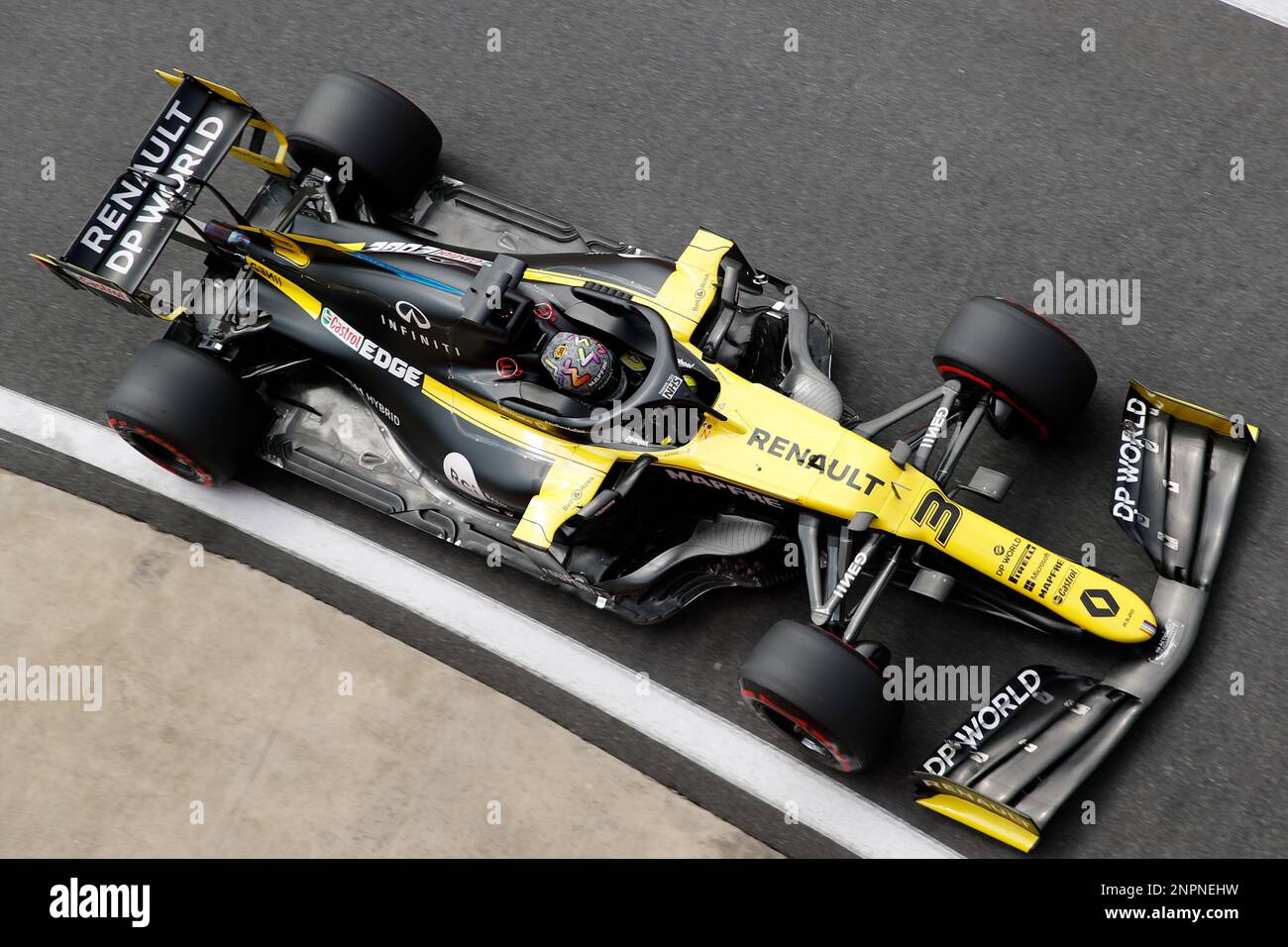 Renault driver Daniel Ricciardo of Australia steers his car during ...