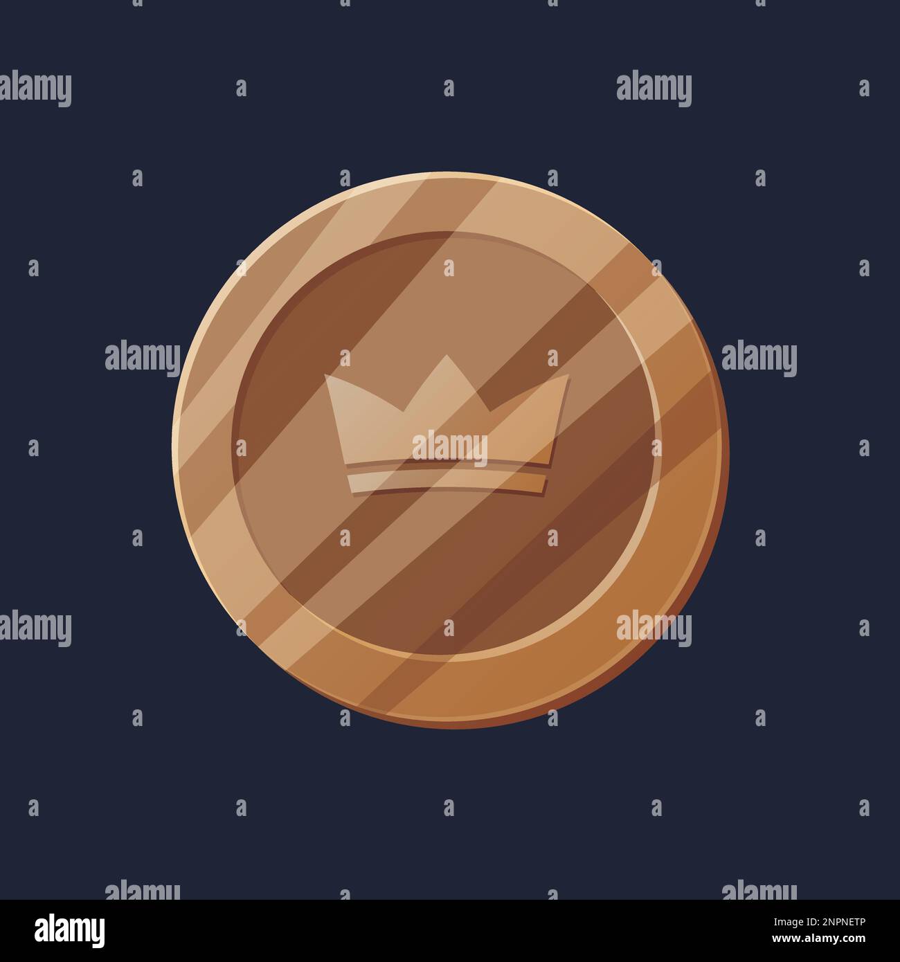 Game UI asset. Gaming user interface coin icon. vector illustration ...