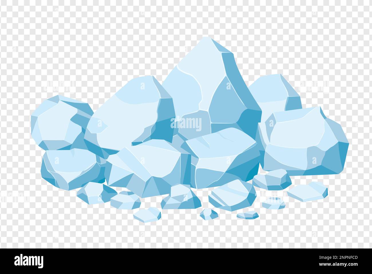 Rock and stones set. Different shape ice boulder collection. vector ...