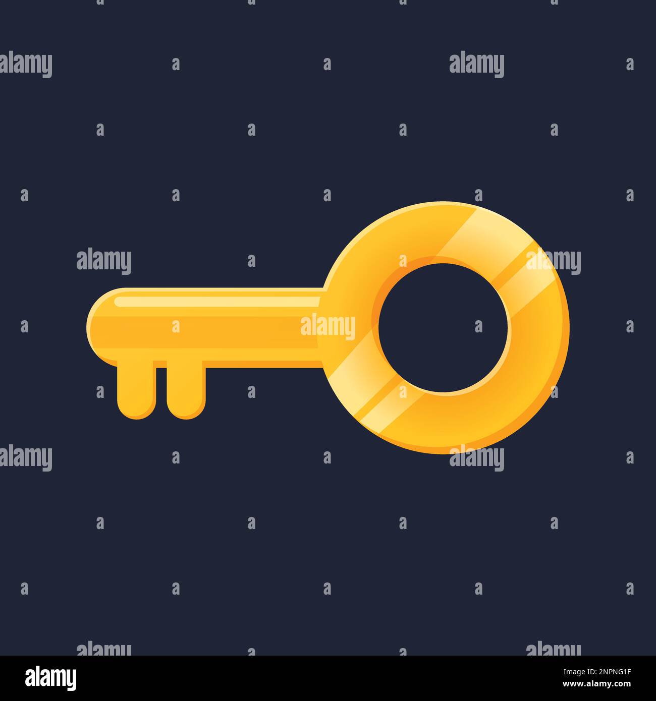 Game UI asset. Gaming user interface key icon. vector illustration ...