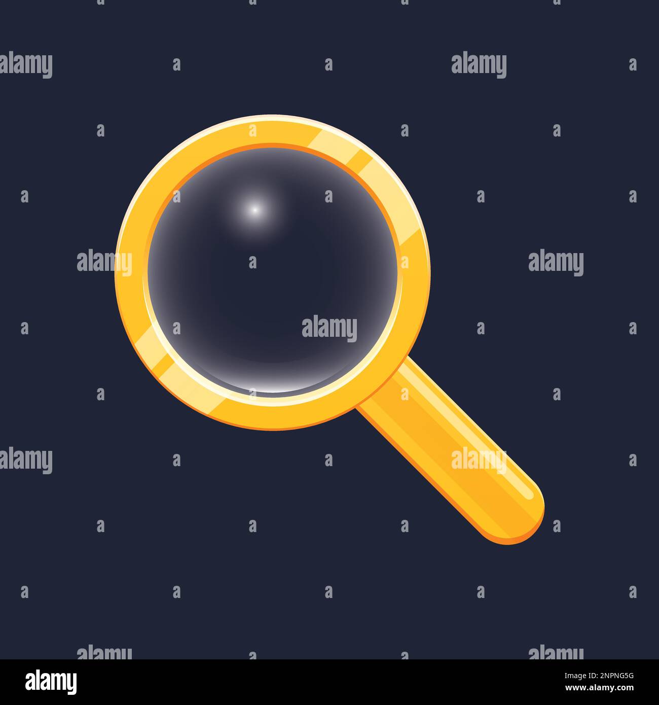 Game UI asset. Gaming user interface magnifier icon. vector ...