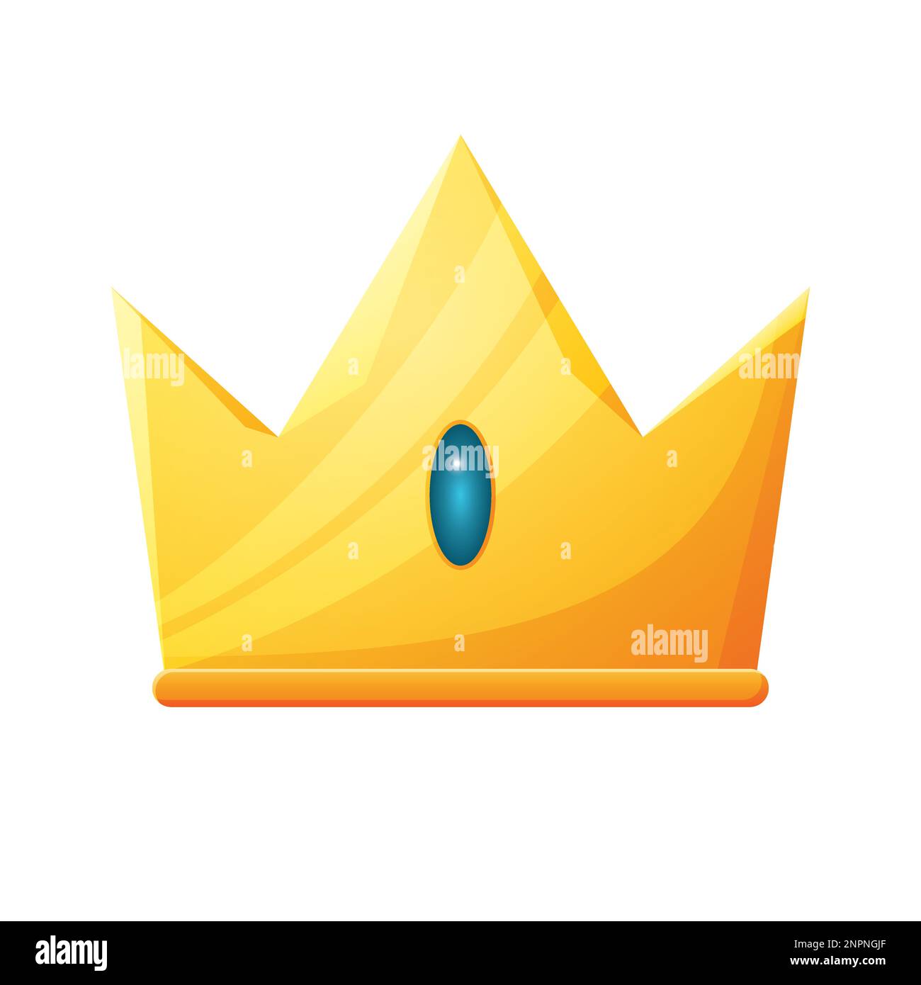Game UI asset. Gaming user interface crown icon. vector illustration ...