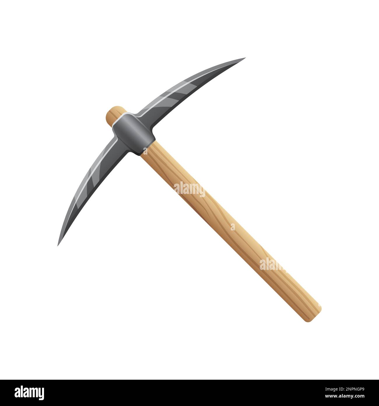 Game UI asset. Gaming user interface pickaxe icon. vector illustration ...