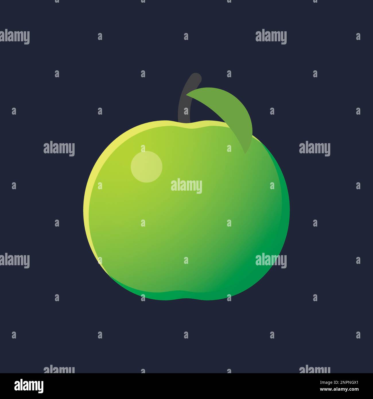 Game UI asset. Gaming user interface apple icon. vector illustration ...