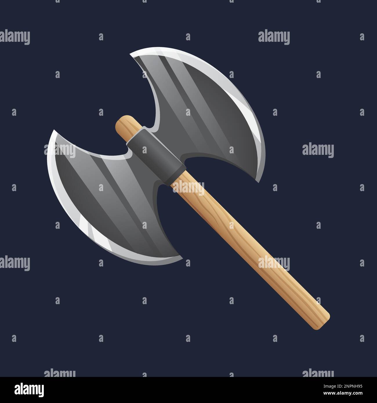 Game UI asset. Gaming user interface axe icon. vector illustration ...