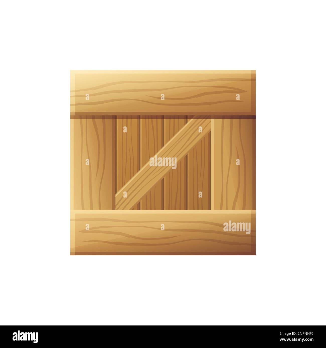 Game Ui Asset Gaming User Interface Crate Icon Vector Illustration