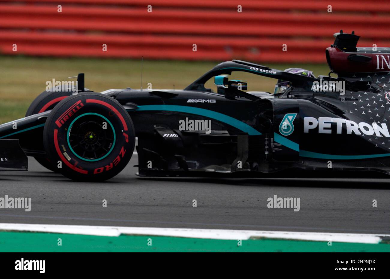 Mercedes driver Lewis Hamilton of Britain steers his car during a ...