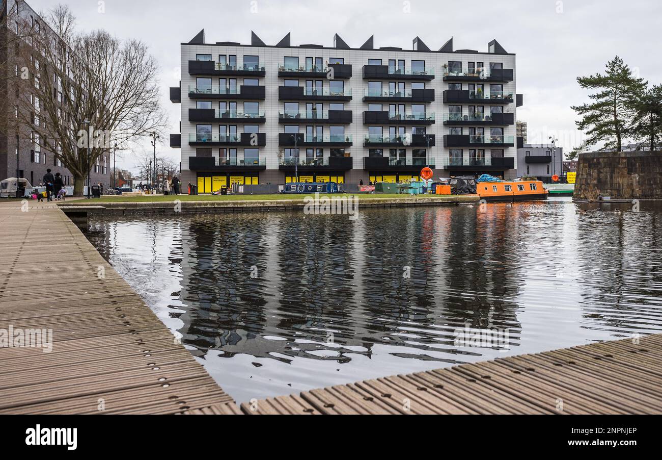 The residental building on Keepers Quay pictured in February 2023 ...