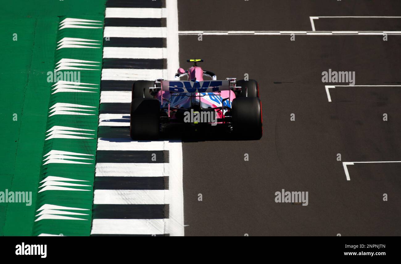 Racing Point driver Lance Stroll of Canada at the start of the first ...