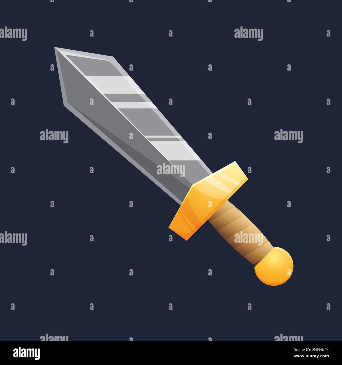 Game UI asset. Gaming user interface sword icon. vector illustration ...