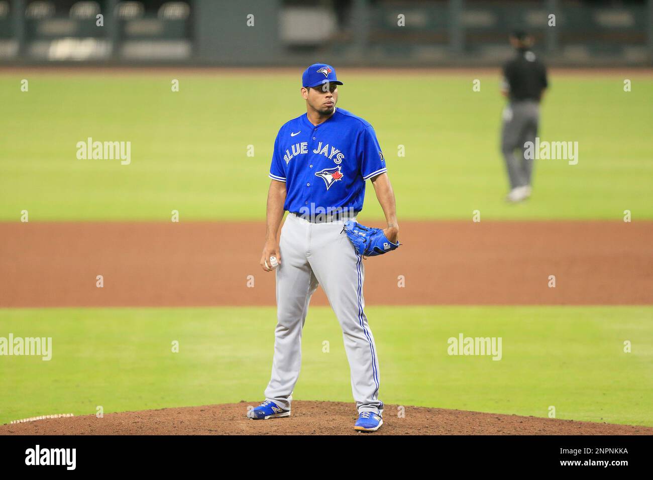 ATLANTA, GA - AUGUST 06: Wilmer Font (63) of the Toronto Blue Jays ...